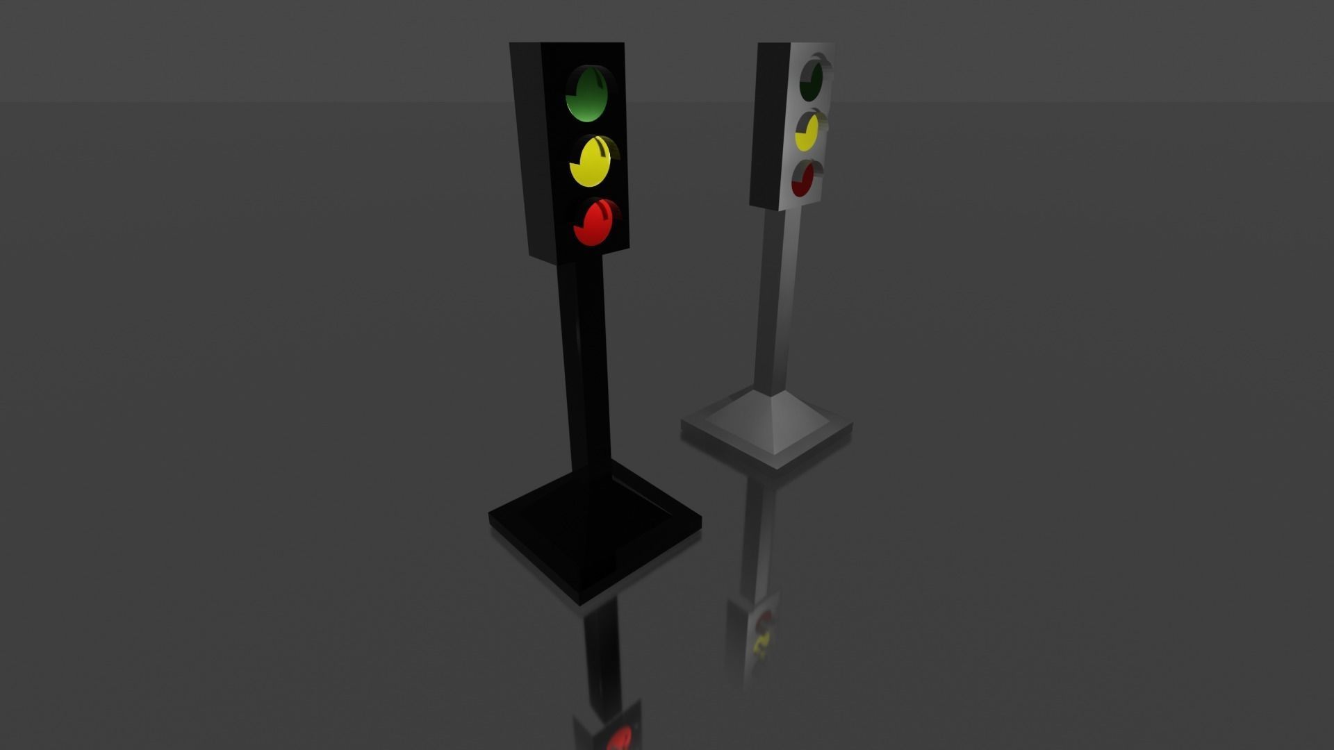 Lowpoly Stoplight two traffic lights free VR / AR / low-poly 3D model | CGTrader