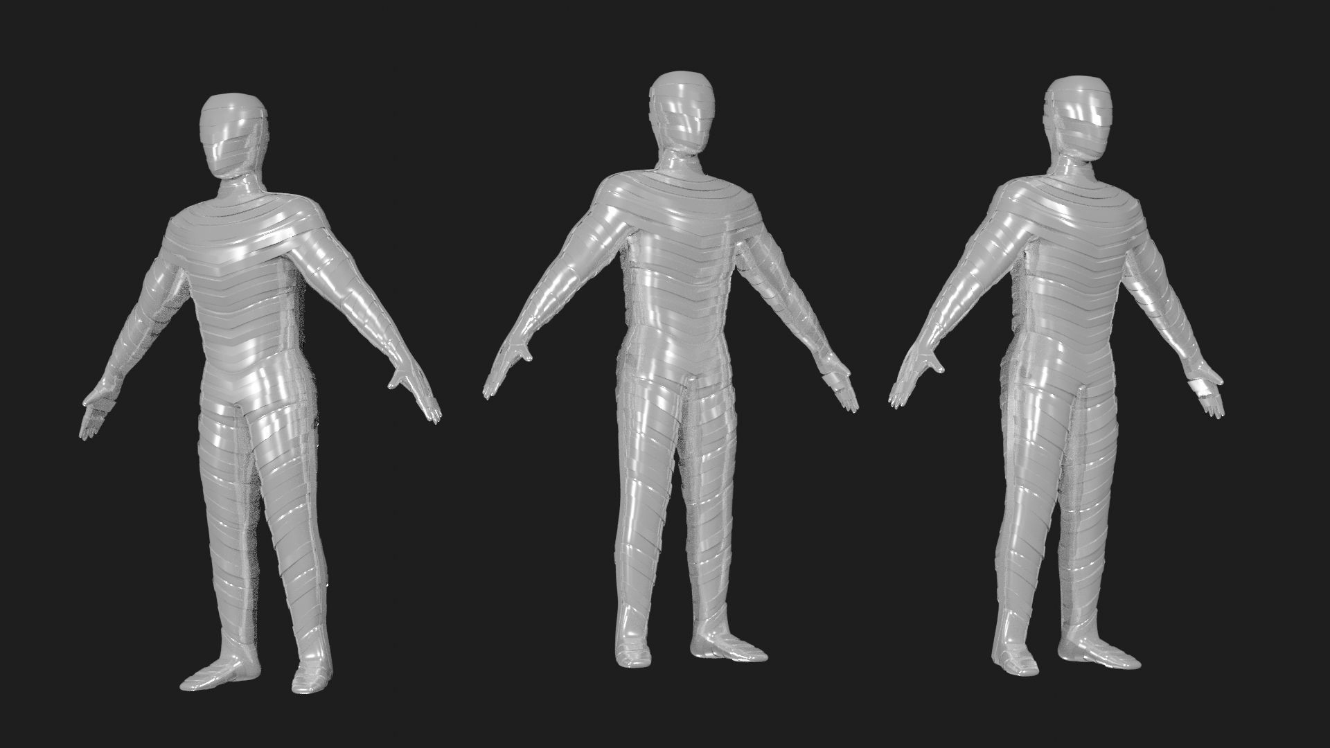 3D model Mannequin three mannequins VR / AR / low-poly | CGTrader