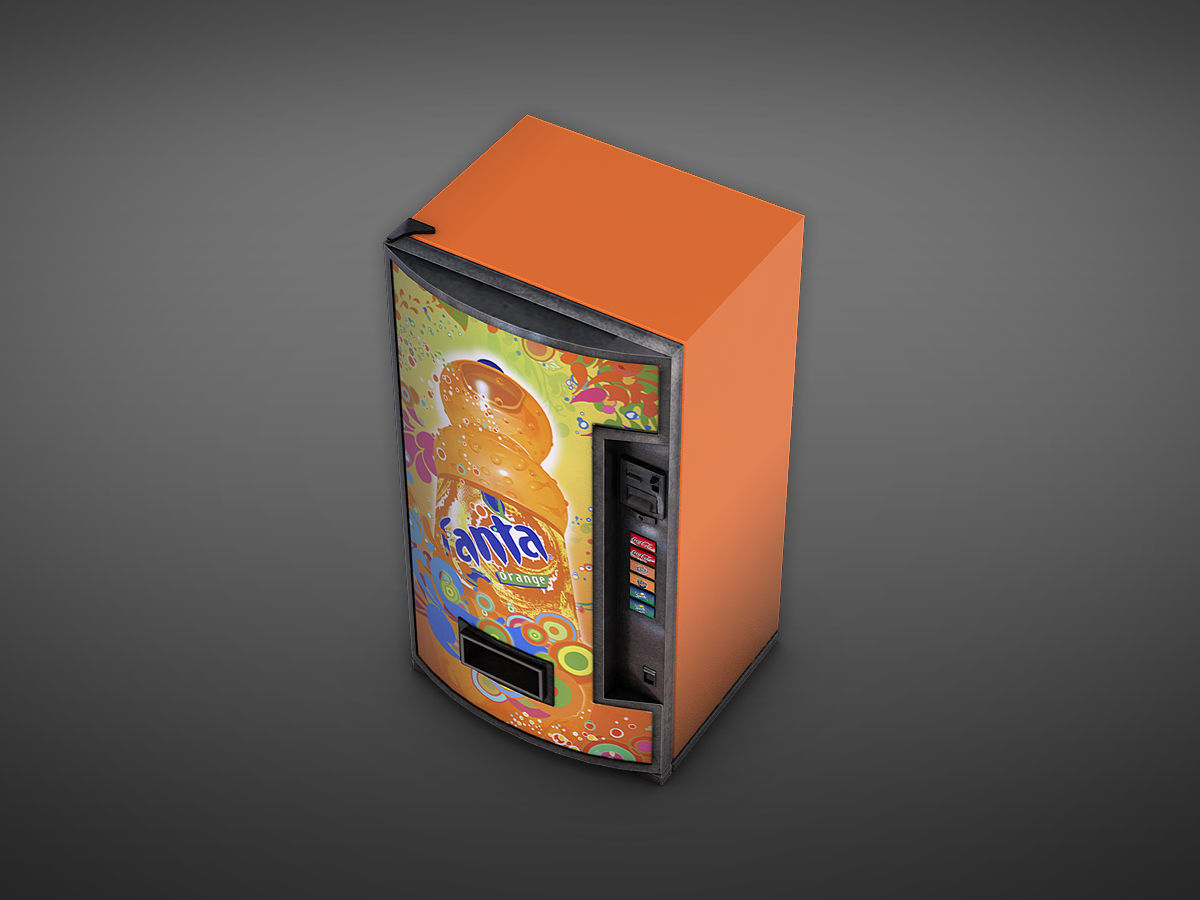 3D model Vending Machine Fanta VR / AR / low-poly | CGTrader