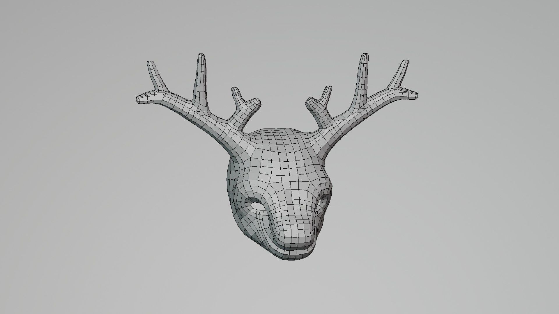 3D model Vip Deer Mask - Mascara del Ciervo Vip - low poly VR / AR ...