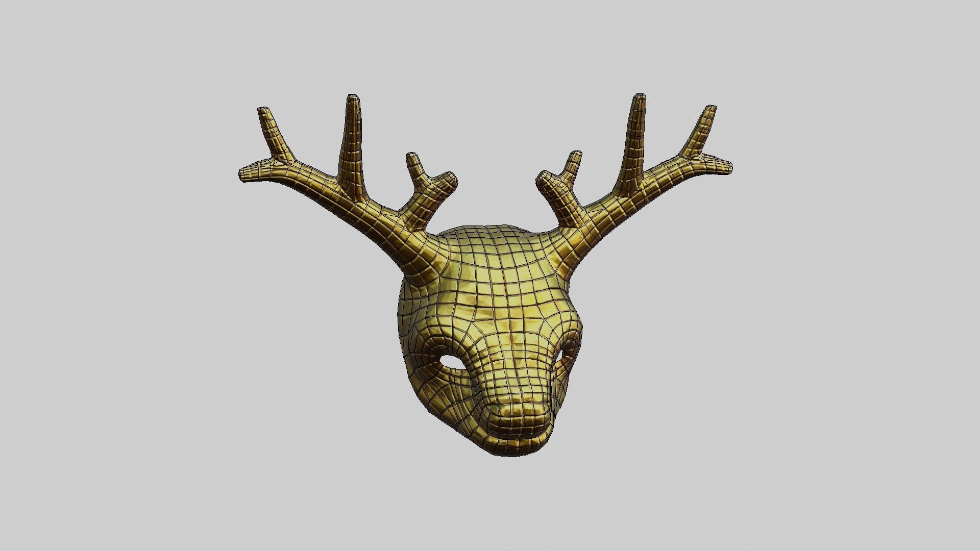 3D model Vip Deer Mask - Mascara del Ciervo Vip - low poly VR / AR ...