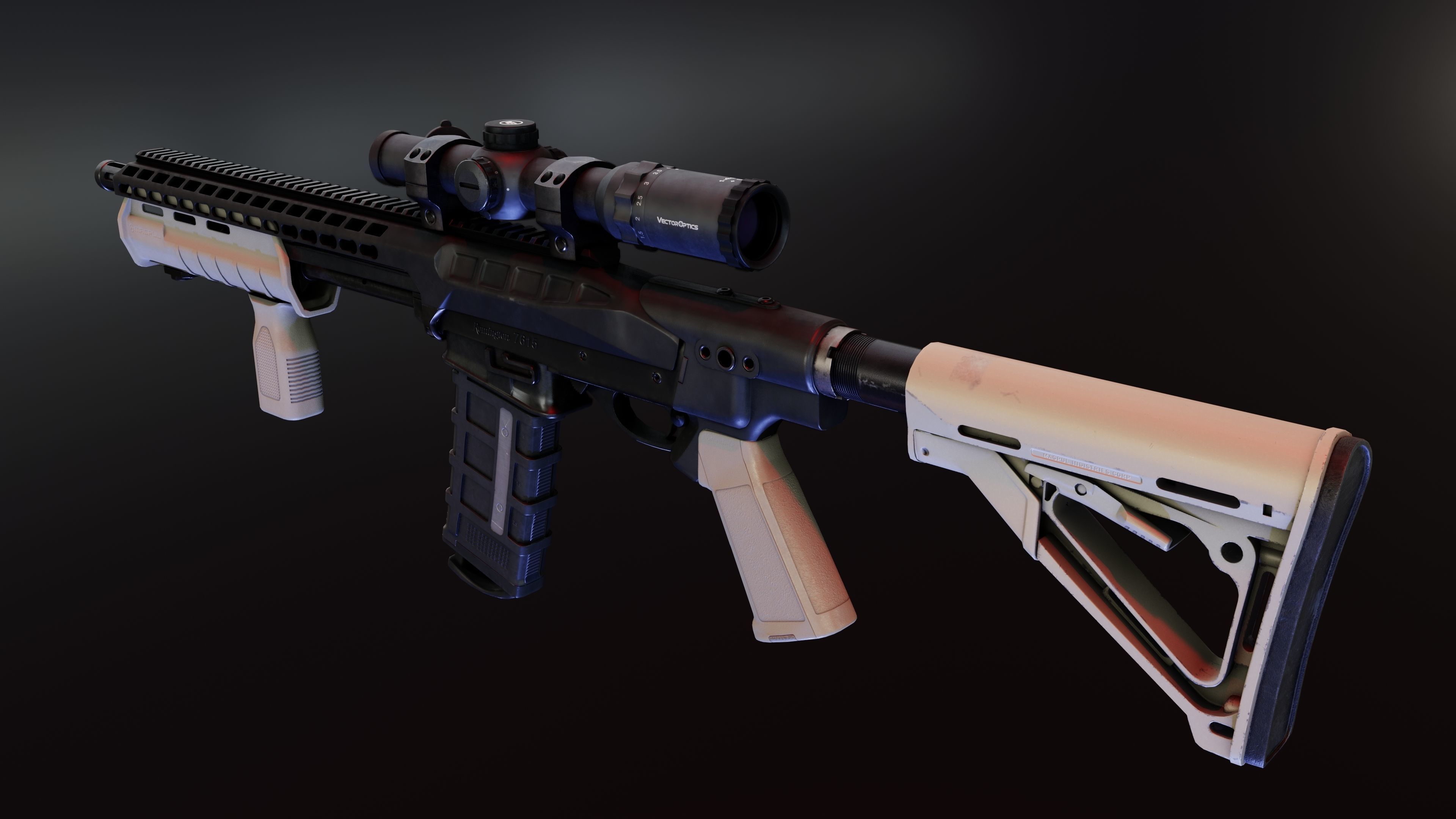 3D model Customized Remington 7615 VR / AR / low-poly | CGTrader