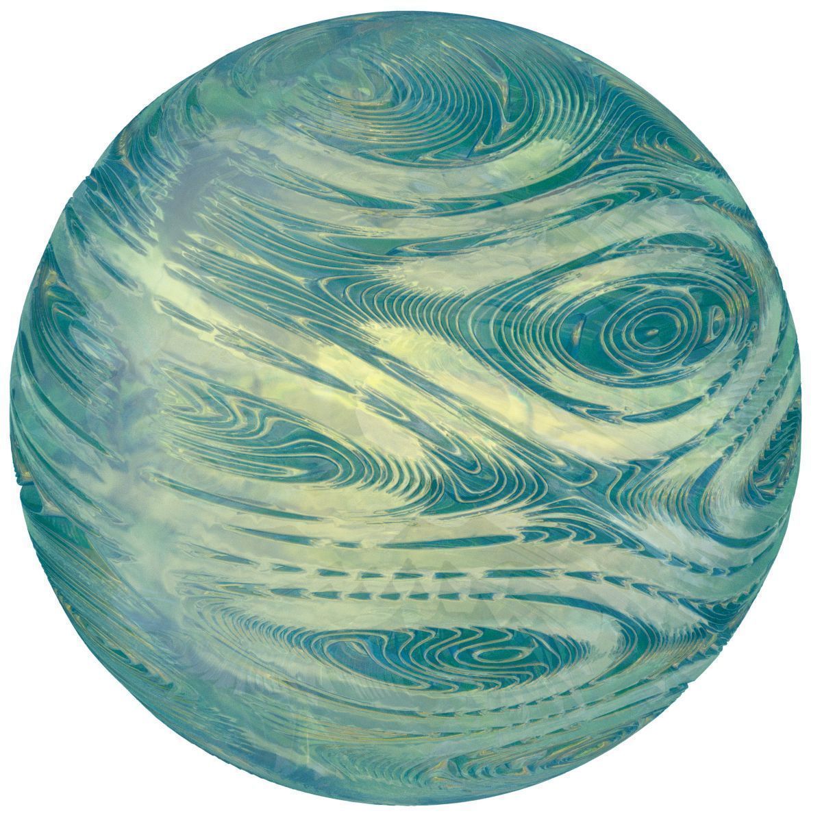 Jupiter glass ball with swirls 3D model | CGTrader