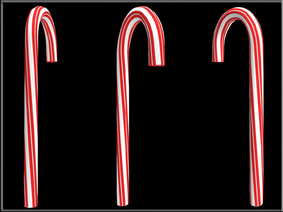 3D model Candy Cane - 2 Types of Textures VR / AR / low-poly | CGTrader