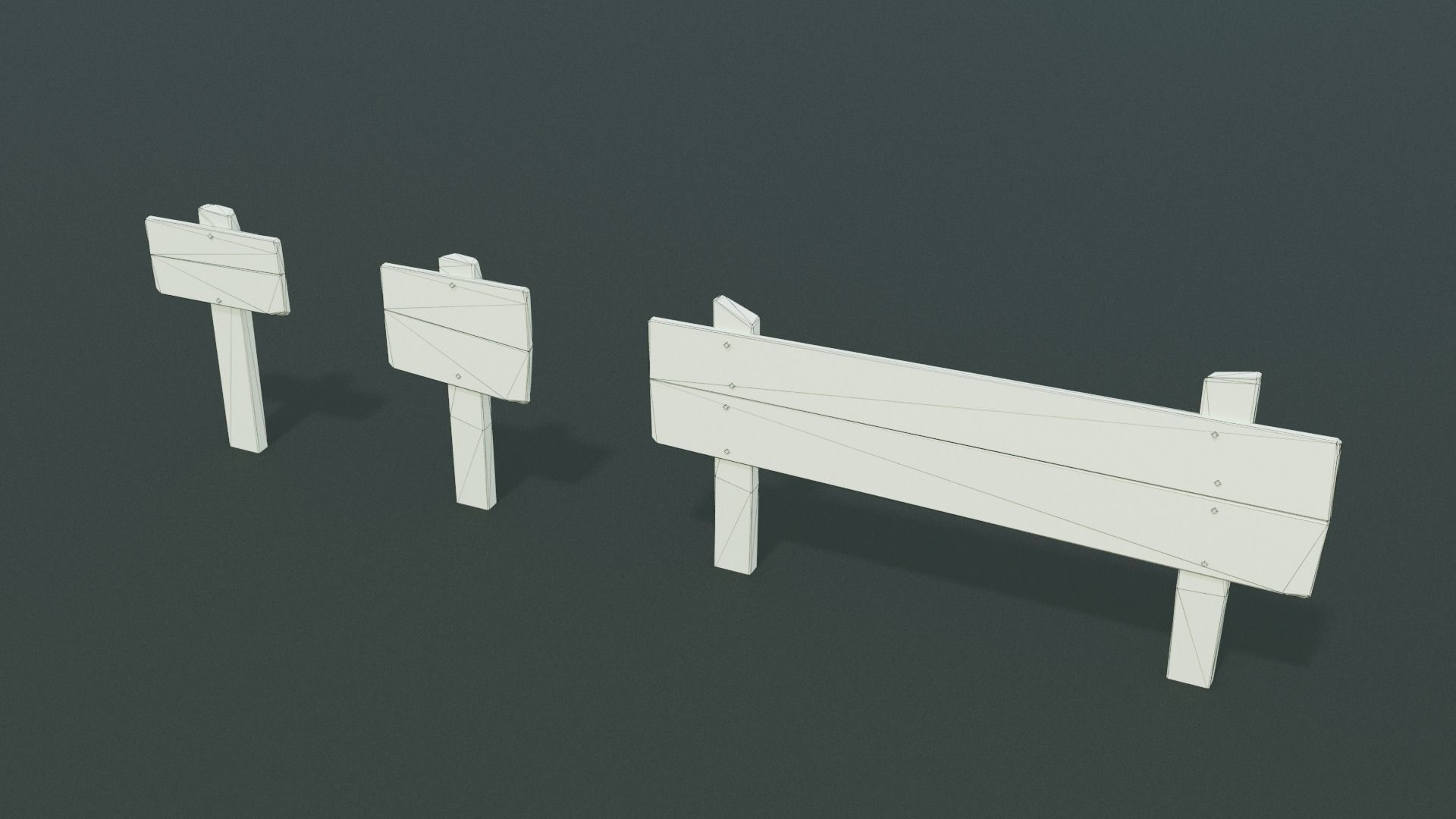 Signpost Low Poly game assets pack Textured free VR / AR / low-poly 3D ...