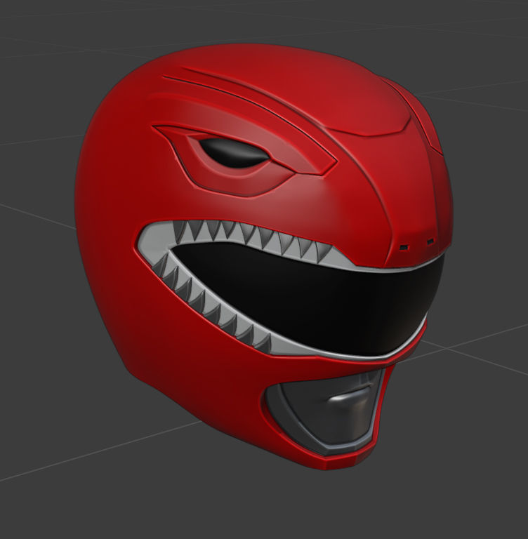 MMPR Red Ranger 3d helmet 3D model 3D printable | CGTrader