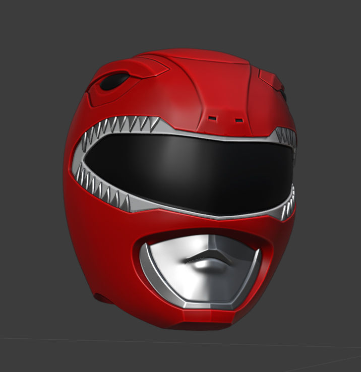 MMPR Red Ranger 3d helmet 3D model 3D printable | CGTrader