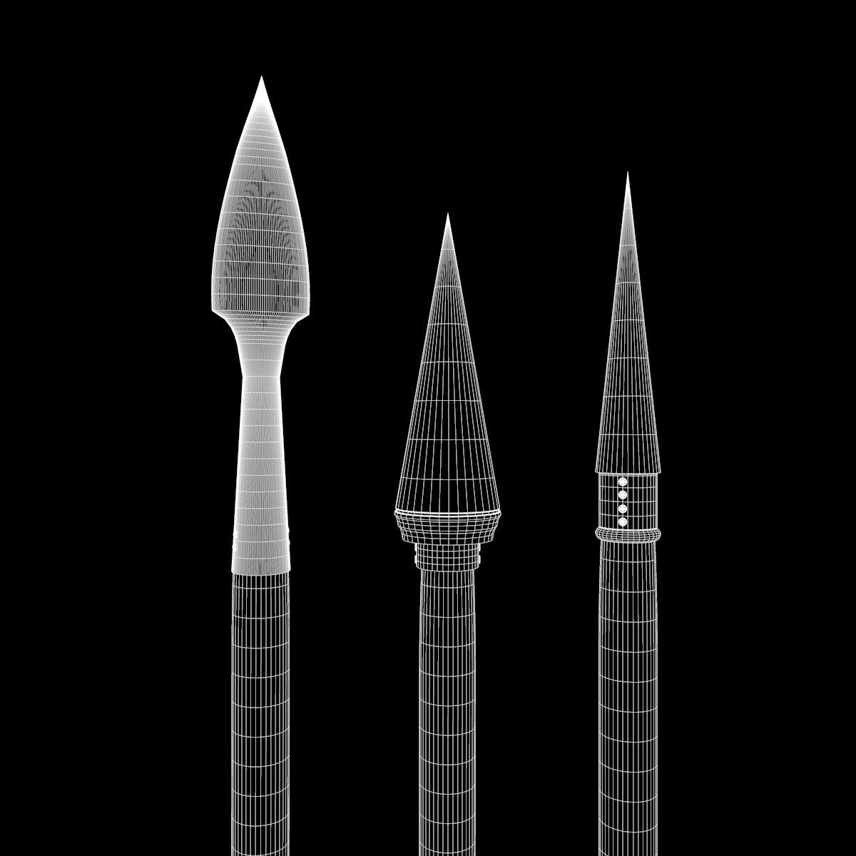 Basic Spear Models vol1 3D model | CGTrader