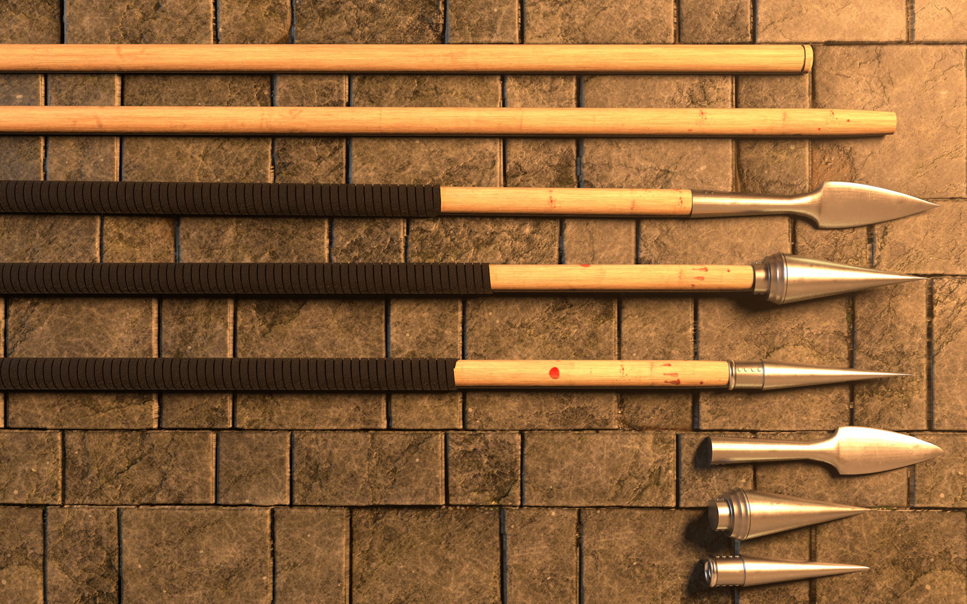 Basic Spear Models vol1 3D model | CGTrader