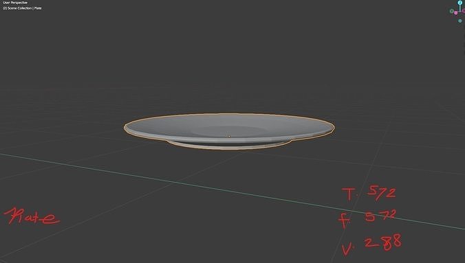 3D model LowPolyPlate plate with measurements VR / AR / low-poly | CGTrader