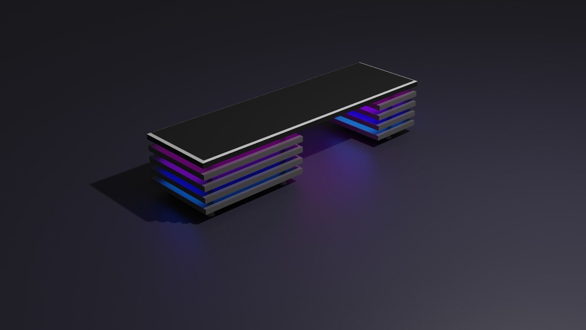 Table with backlight 3D model 3D printable | CGTrader