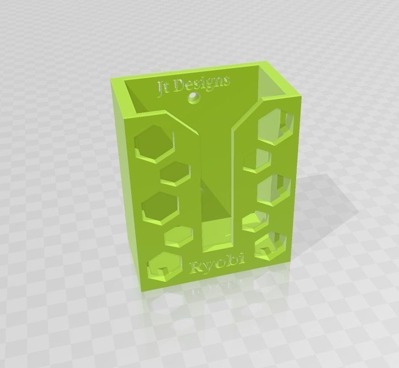 Ryobi Battery Holder 3D model 3D printable | CGTrader