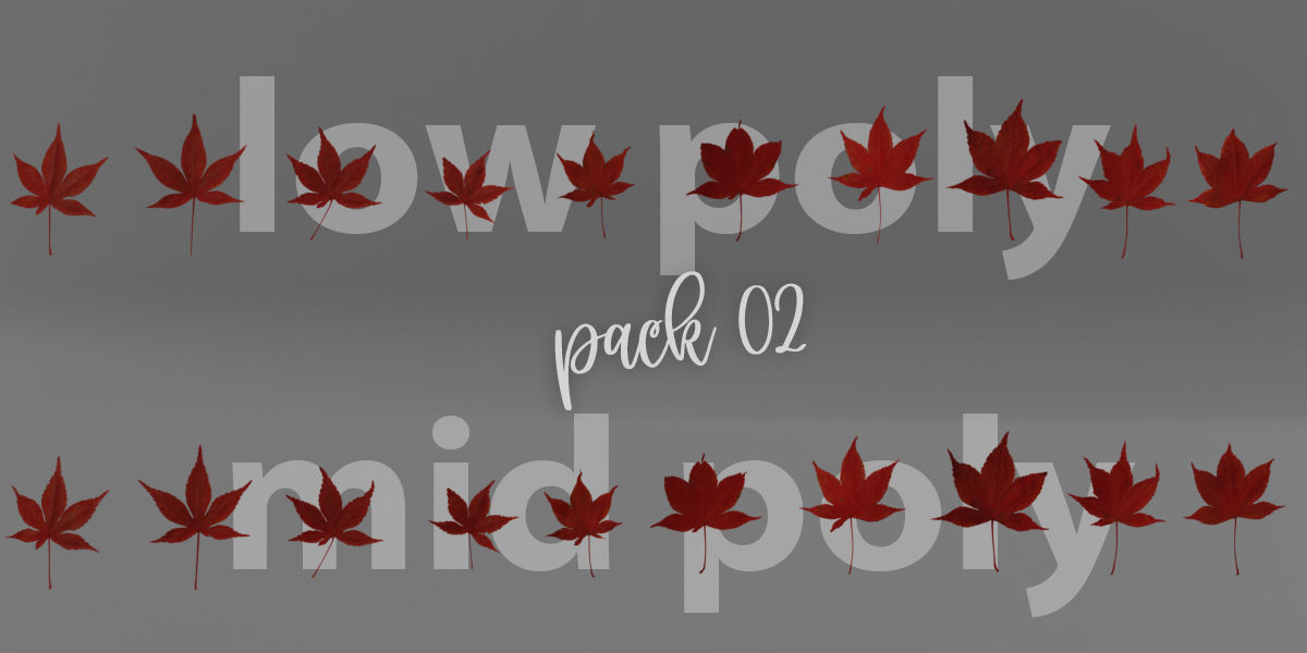 3D model Realistic Japanese Maple Leaves Pack - Atropurpureum VR / AR ...