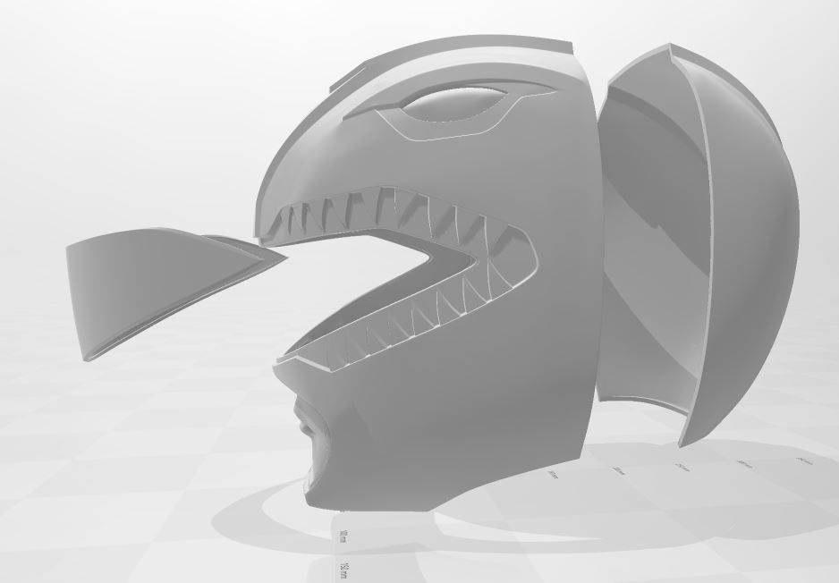 Power Rangers MMPR Red Ranger Helmet and Coin Medal 3D model 3D ...