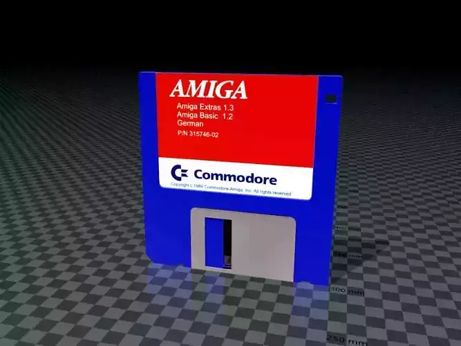 Amiga extras floppy-disc Commodore 1989 3D model | CGTrader
