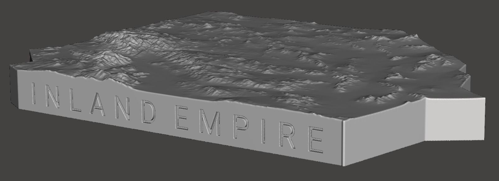 3D Model of The Inland Empire - Thick Cut 3D model 3D printable | CGTrader
