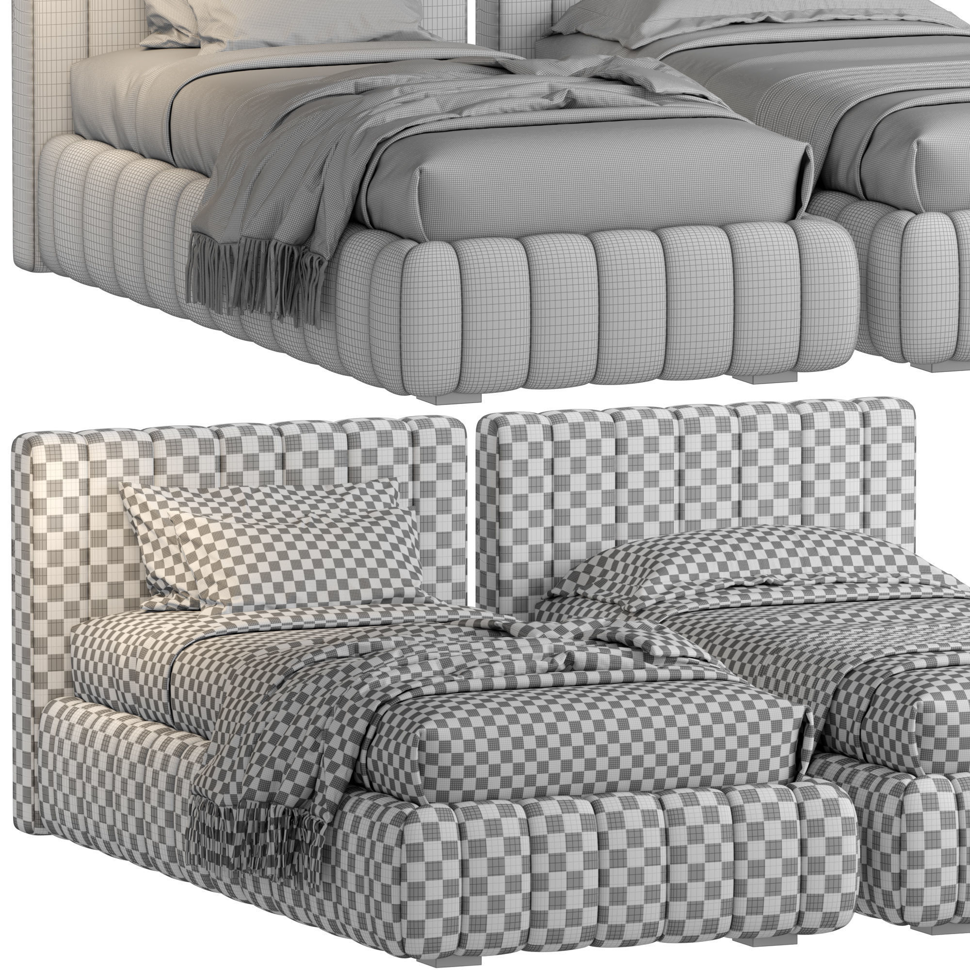 Bside Nick bed 3D model | CGTrader