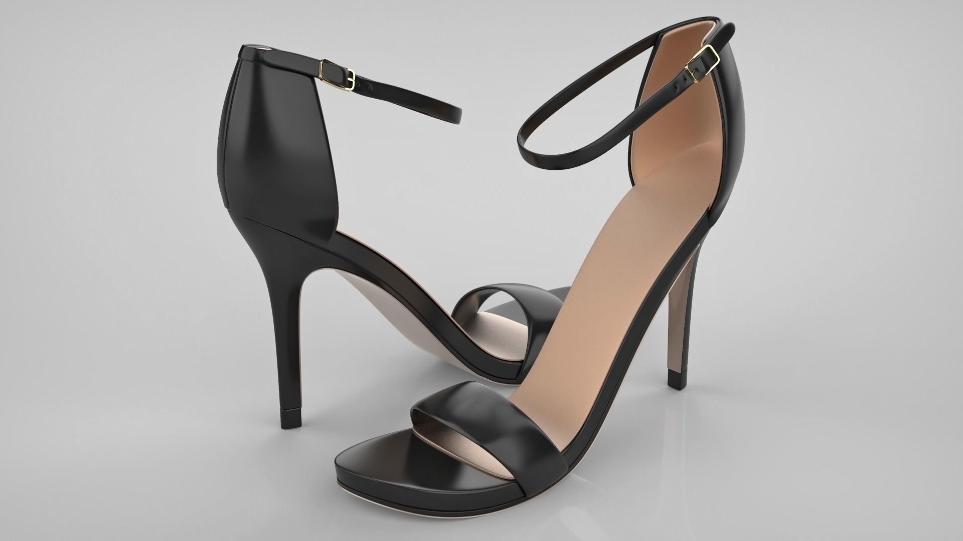 3D model Beautiful High Heel Sandals VR / AR / low-poly | CGTrader