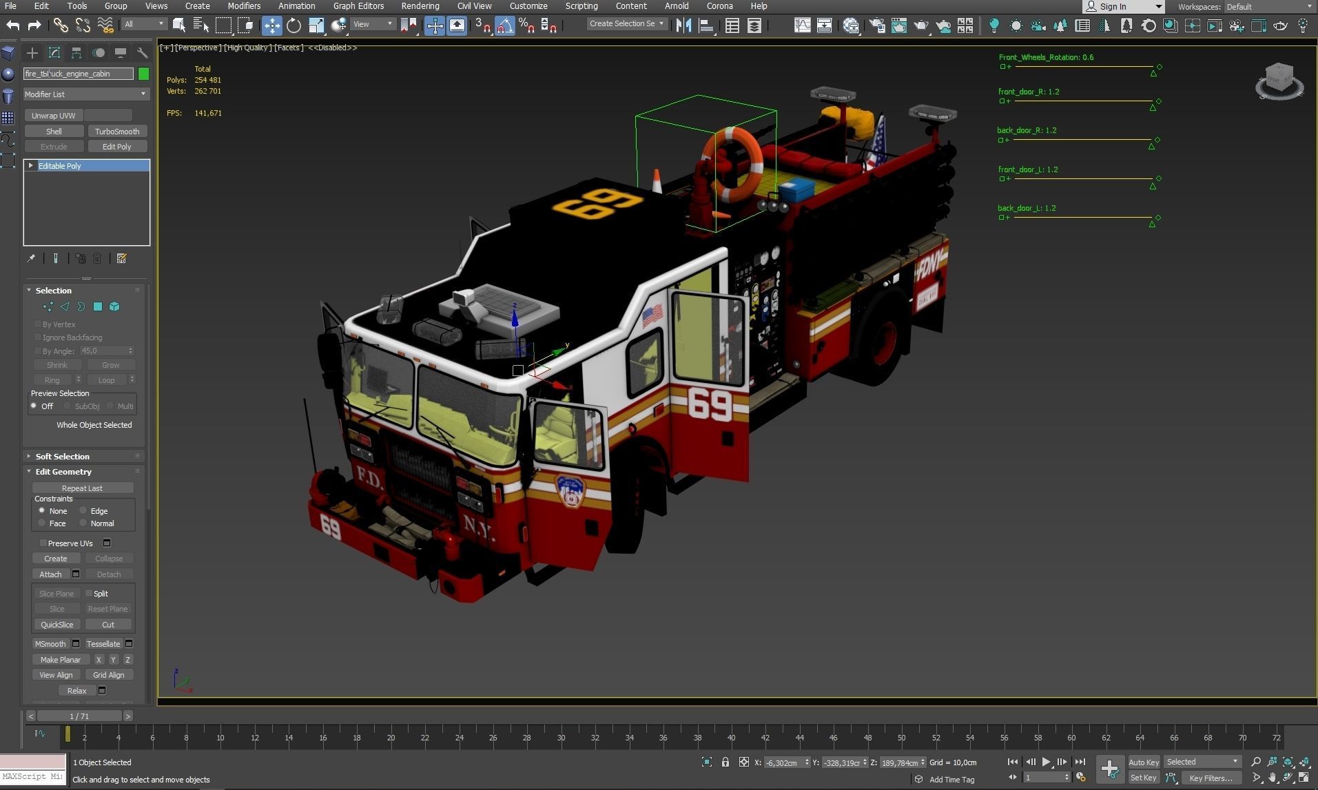 3D model Fire Truck FDNY Engine with Interior VR / AR / low-poly | CGTrader
