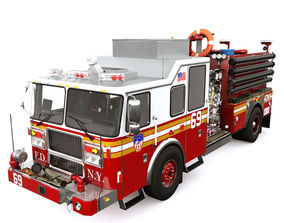Animated Fire engine 3D Models | CGTrader