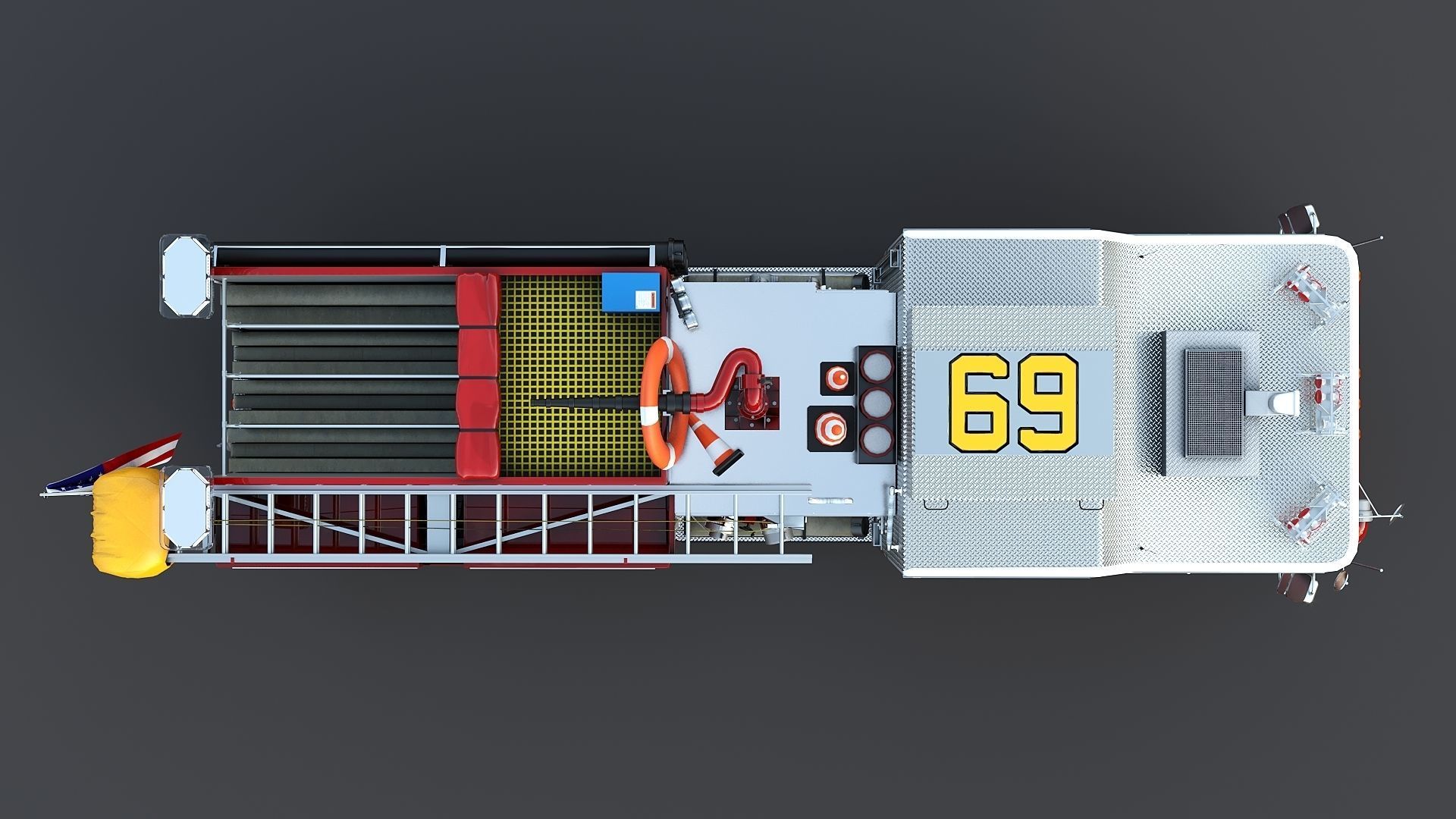 3D model Fire Truck FDNY Engine with Interior VR / AR / low-poly | CGTrader