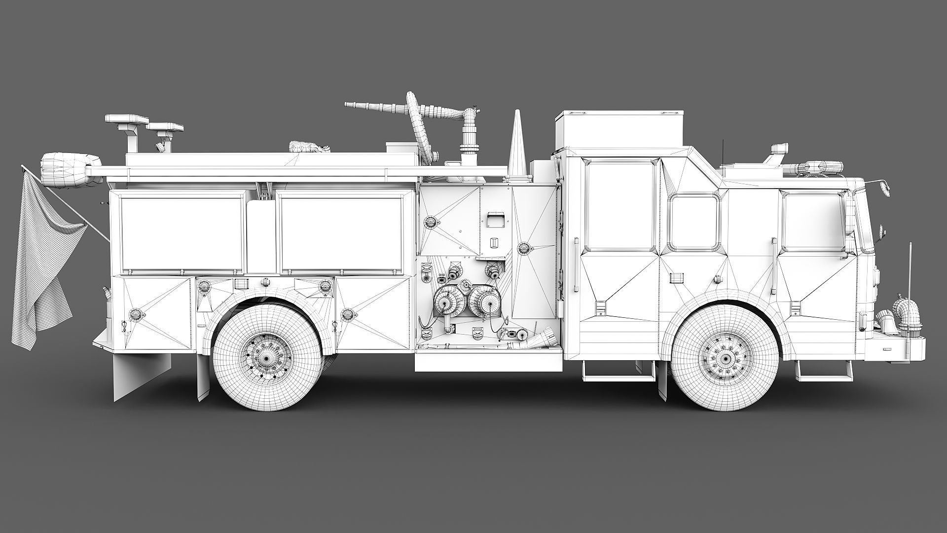 3D model Fire Truck FDNY Engine with Interior VR / AR / low-poly | CGTrader
