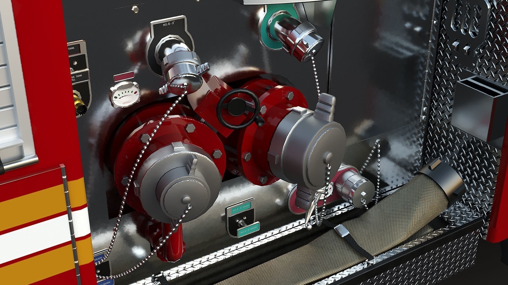 3D model Fire Truck FDNY Engine with Interior VR / AR / low-poly | CGTrader