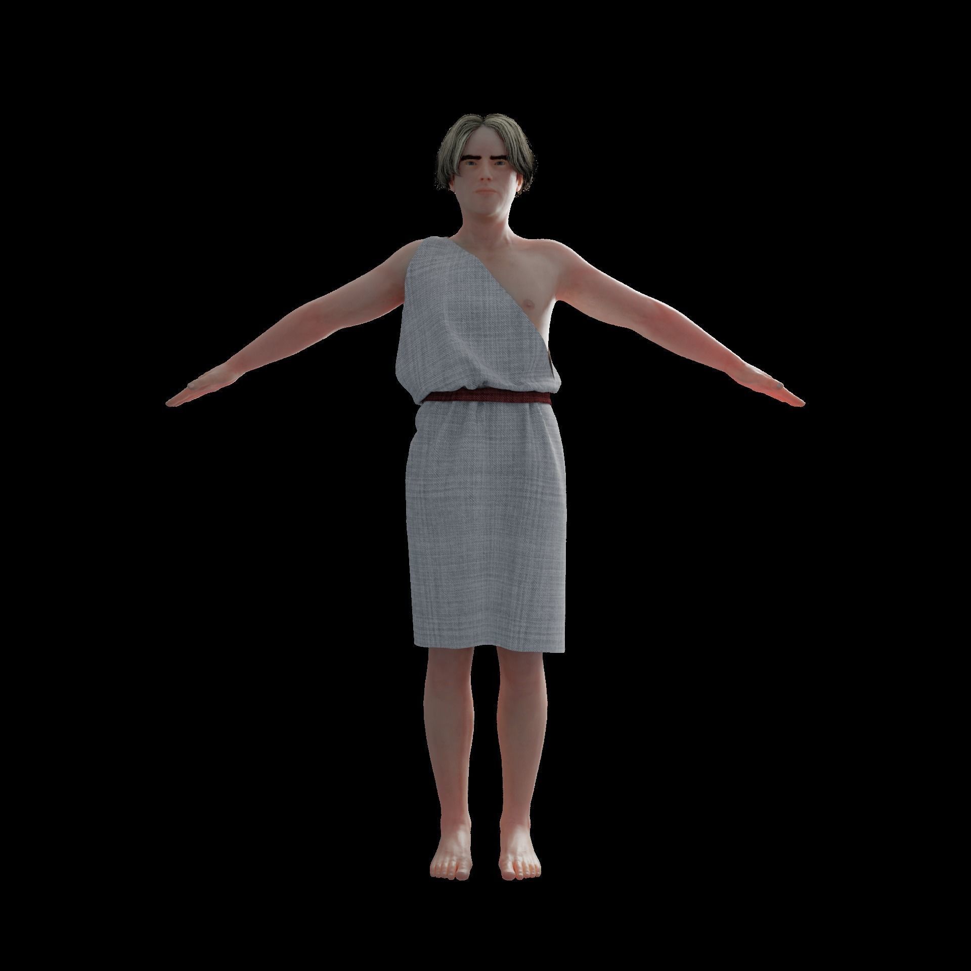Cyanea Ancient Greek character 3D model rigged | CGTrader