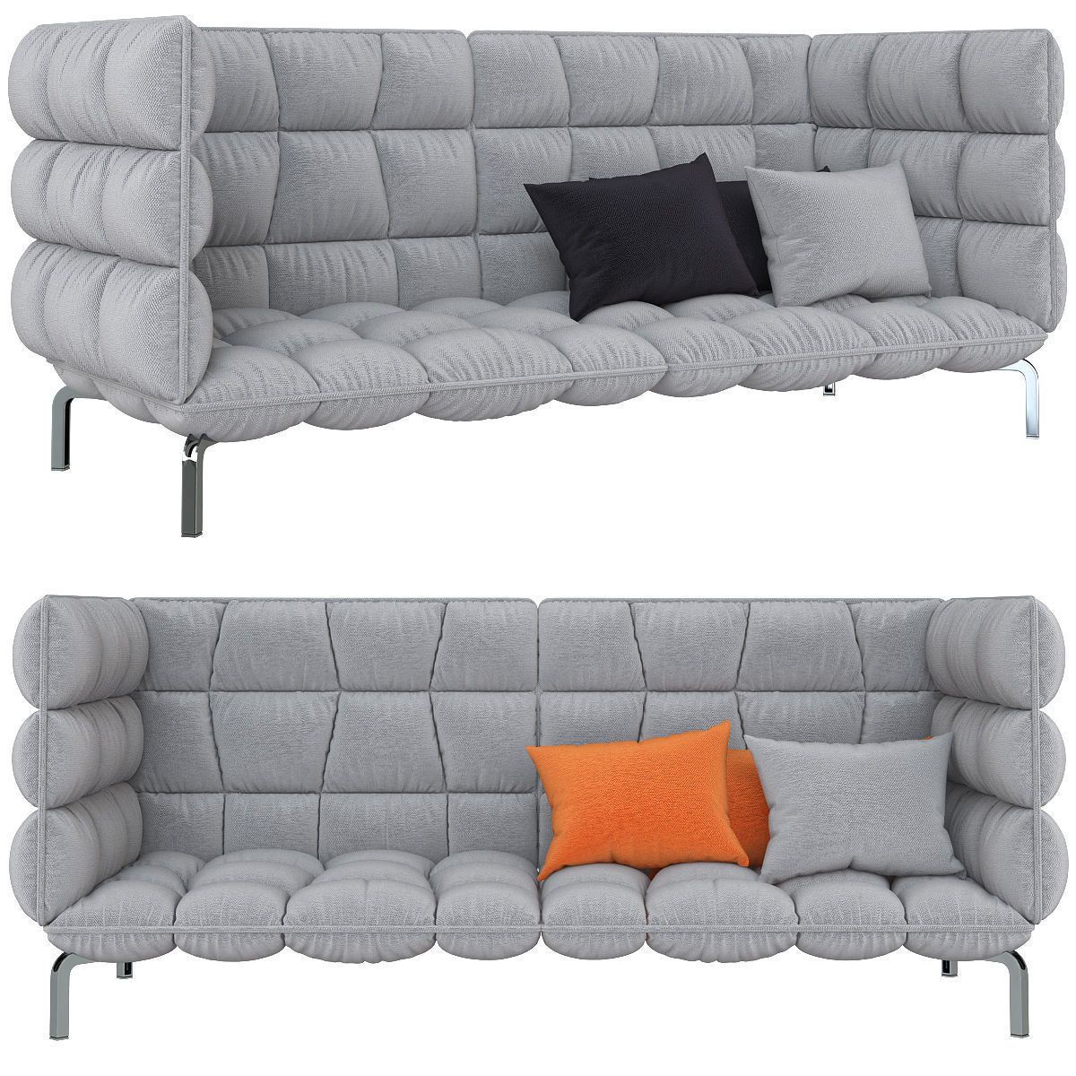 3D model B B ITALIA HUSK SOFA 3d model VR / AR / low-poly | CGTrader