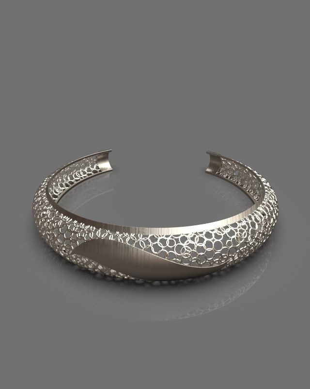 Cuff bracelet 3D model 3D printable | CGTrader