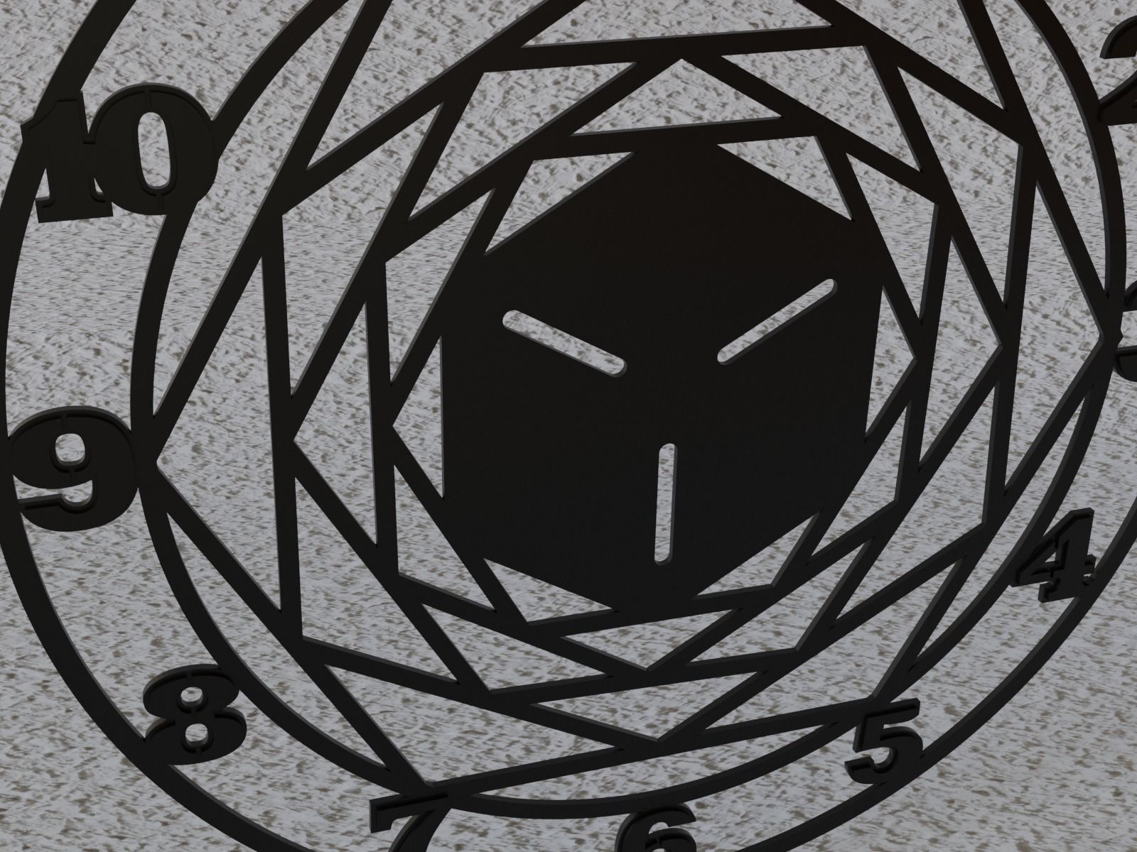hexagon shape wall clock 3D model 3D printable | CGTrader