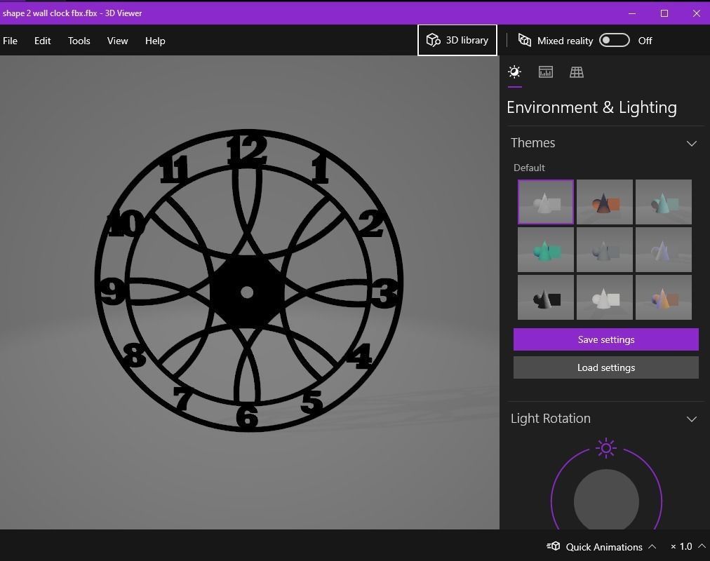 shape 2 wall clock 3D model 3D printable | CGTrader