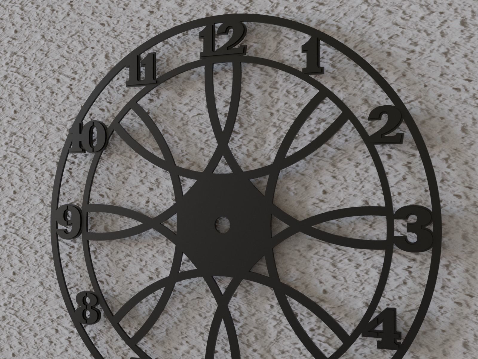 shape 2 wall clock 3D model 3D printable | CGTrader