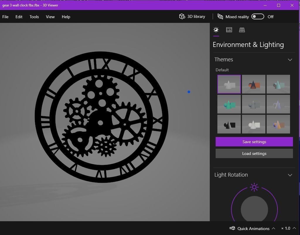 gear 3 wall clock 3D model 3D printable | CGTrader