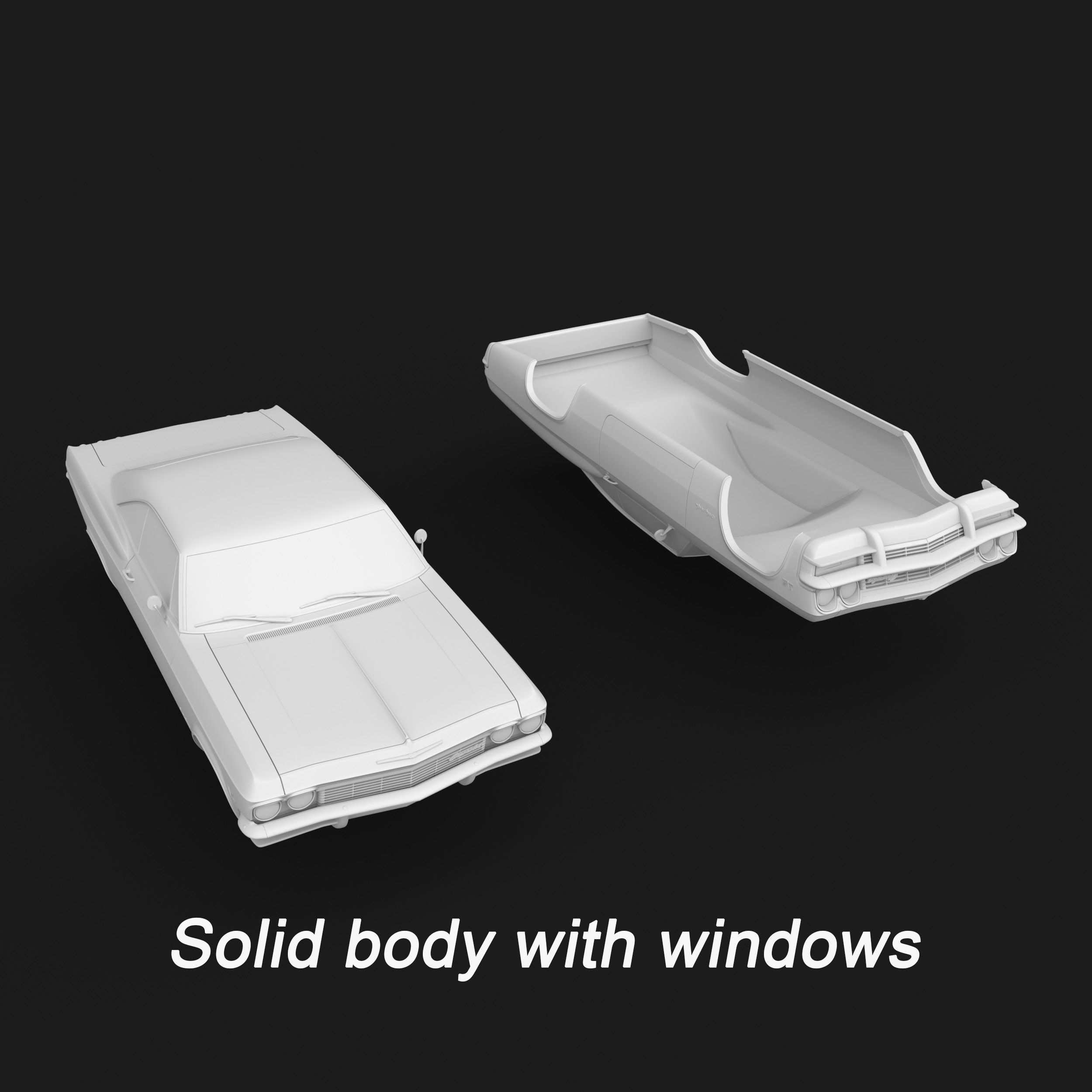 Chevrolet Impala 1965 Ready to Print STL Files 3D model 3D printable ...