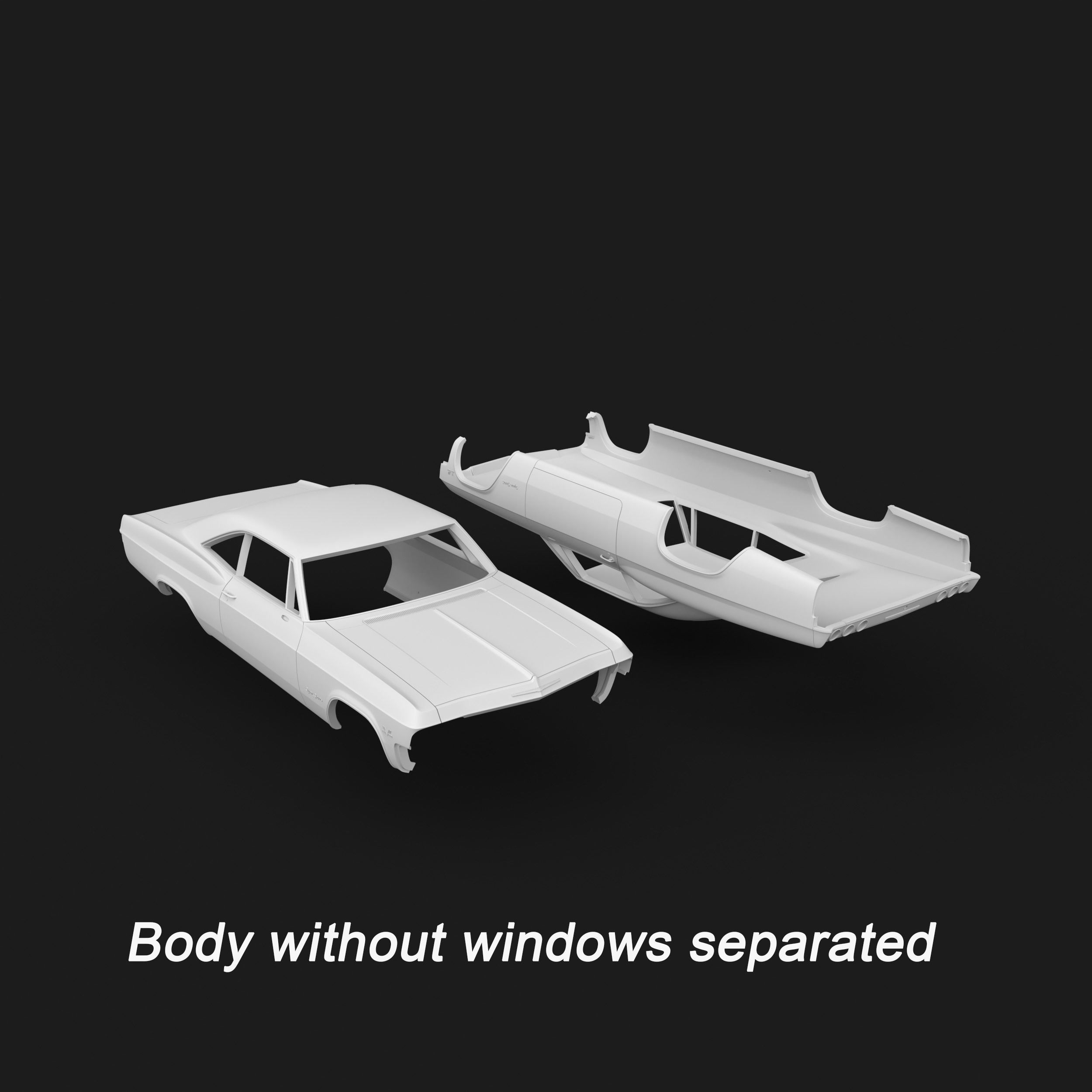 Chevrolet Impala 1965 Ready to Print STL Files 3D model 3D printable ...