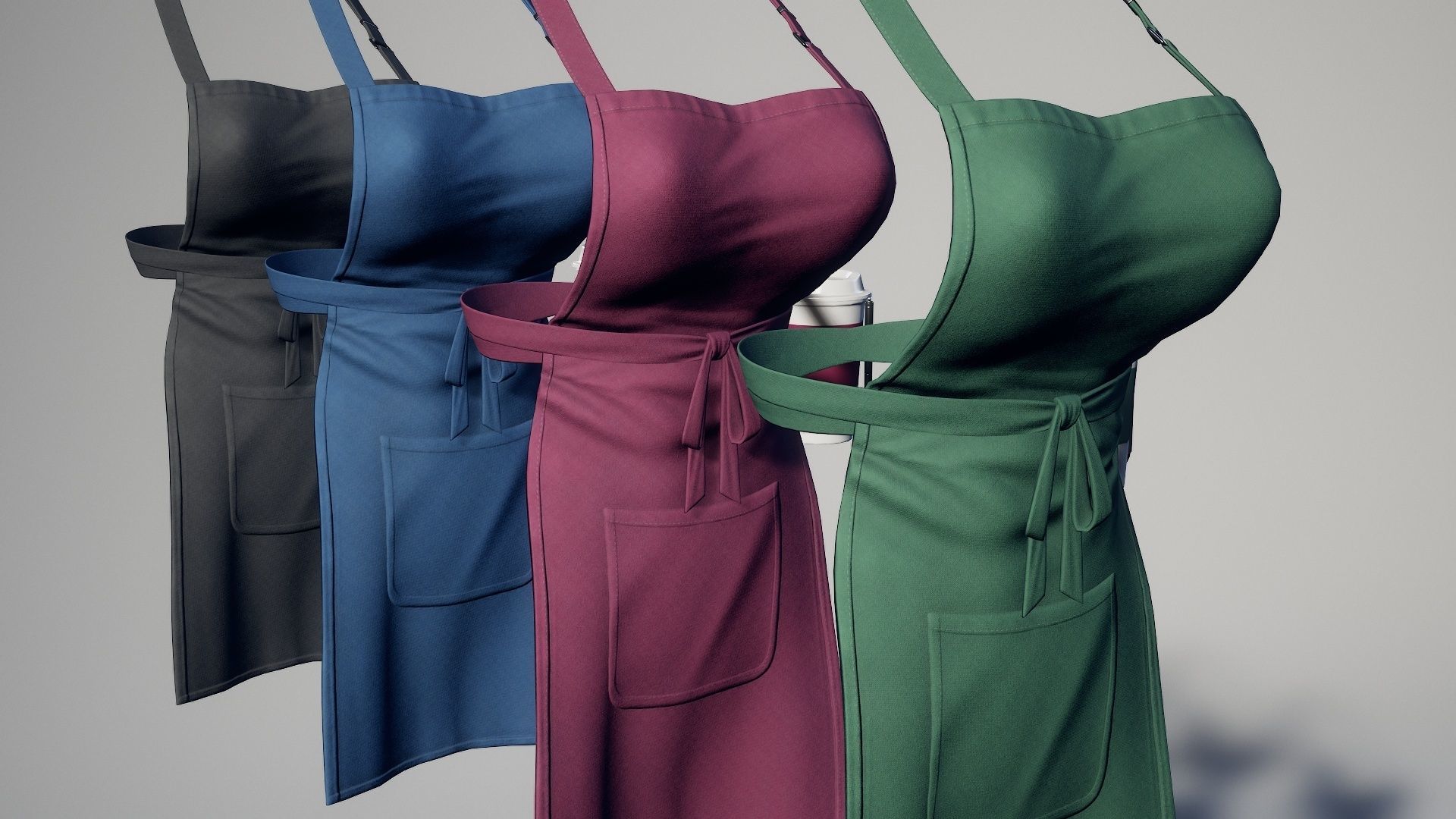 Milk Apron - Game Ready free VR / AR / low-poly 3D model | CGTrader