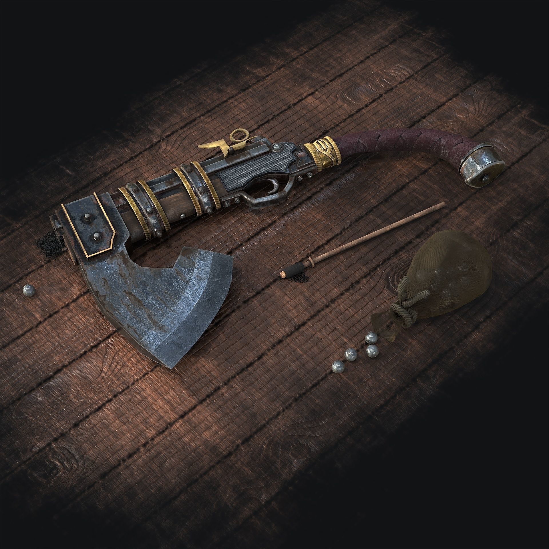 3D model AXEGUN V2 VR / AR / low-poly | CGTrader