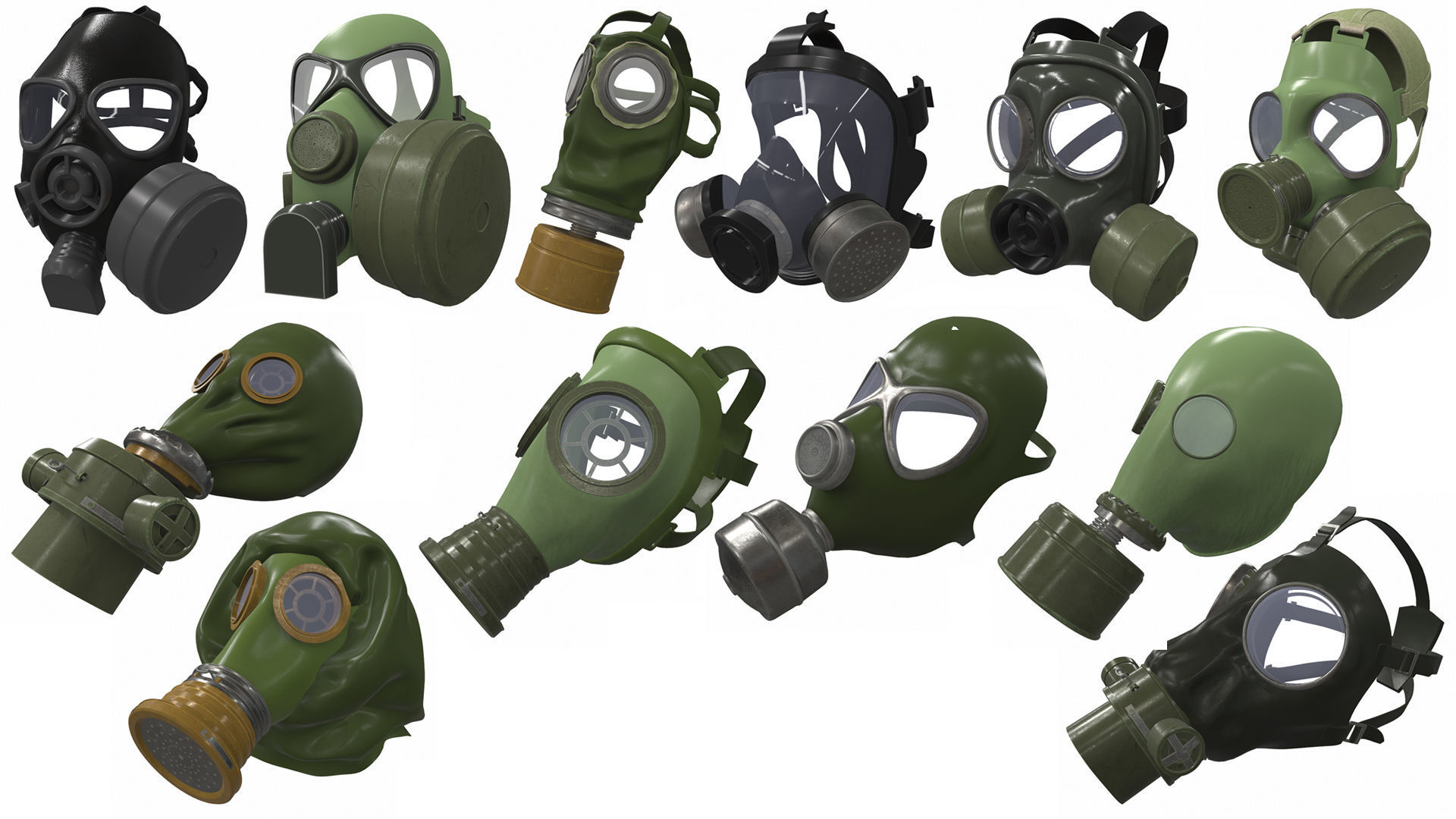 Gas Masks 3D Model Collection | CGTrader