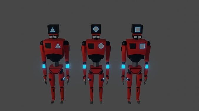 3D model A set of low-poly models from the squid game VR / AR / low ...