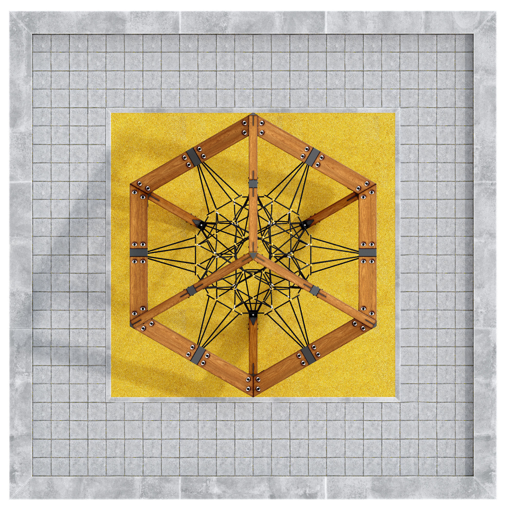 Children play rope complex Cube 3D model | CGTrader