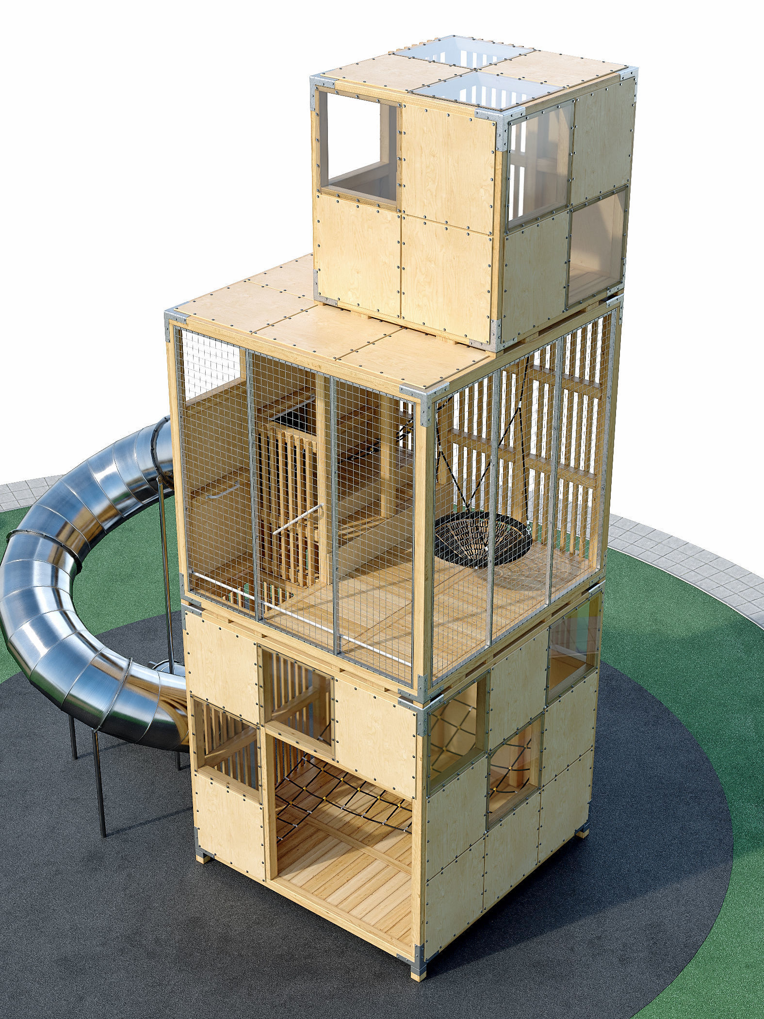 Children play complex Tower 3D model | CGTrader