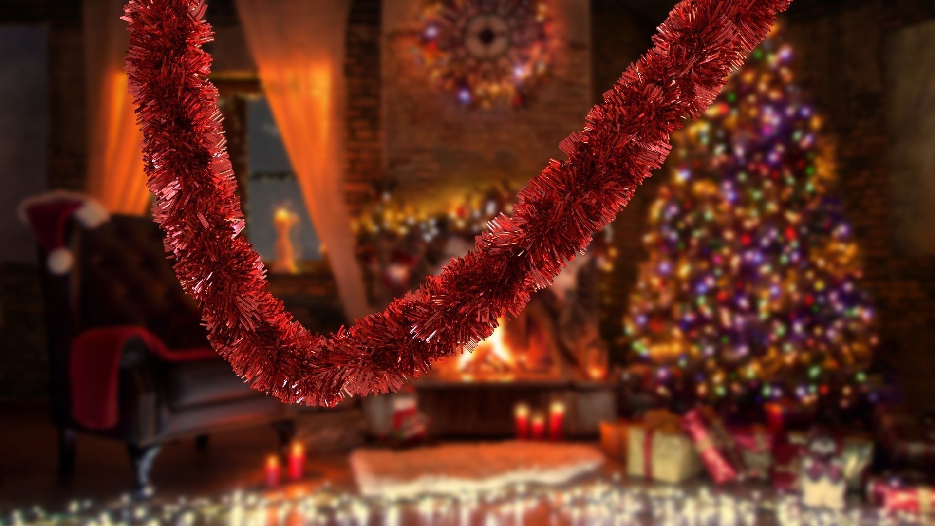 3D animated Christmas Tinsel 3D model animated | CGTrader