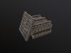 3D model A ruined stack of inverted old one-sided pallets with 3 ...