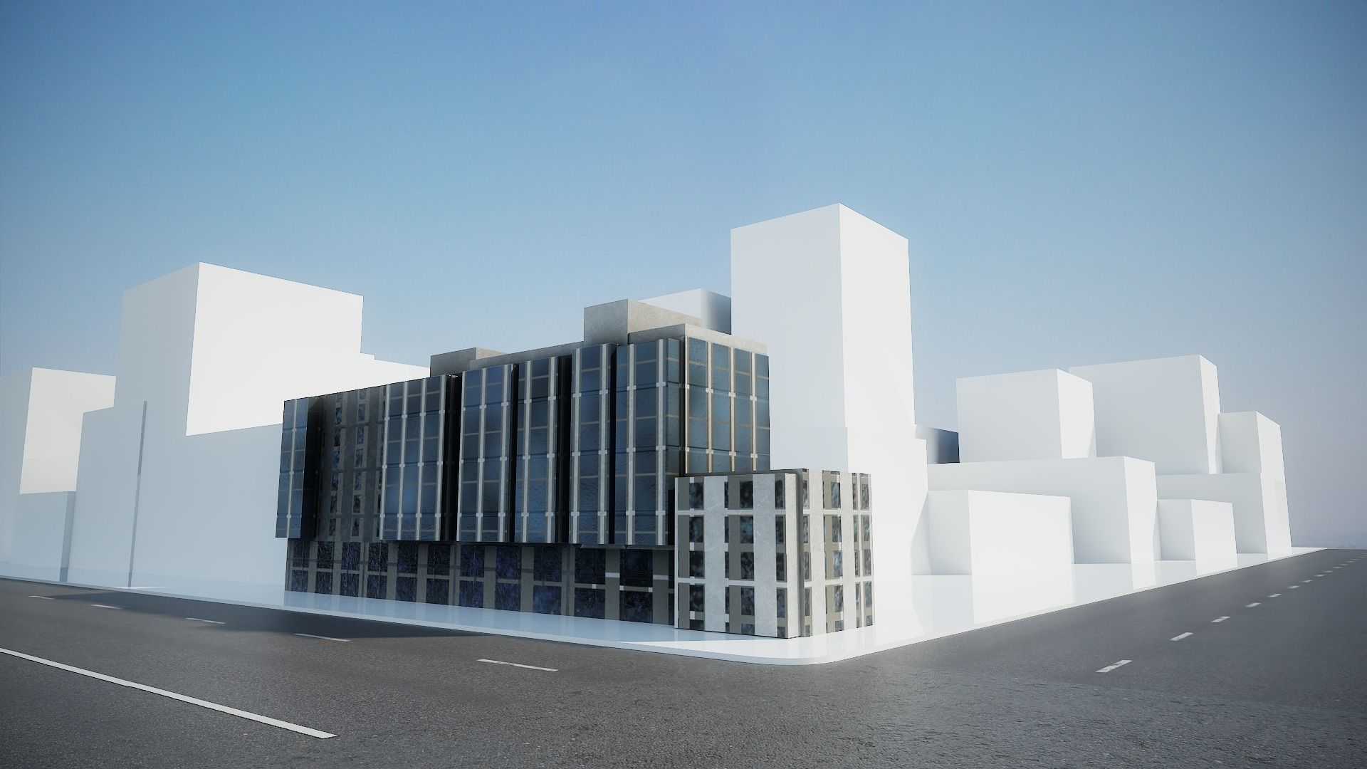 Modern office building 3D model 3D model | CGTrader