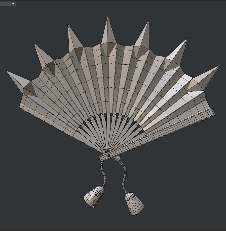 3D model Stylized Japanese War Fan Pbr VR / AR / low-poly | CGTrader