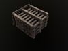 3D model Beveled stack of old universal pallets with 3 supports VR / AR ...