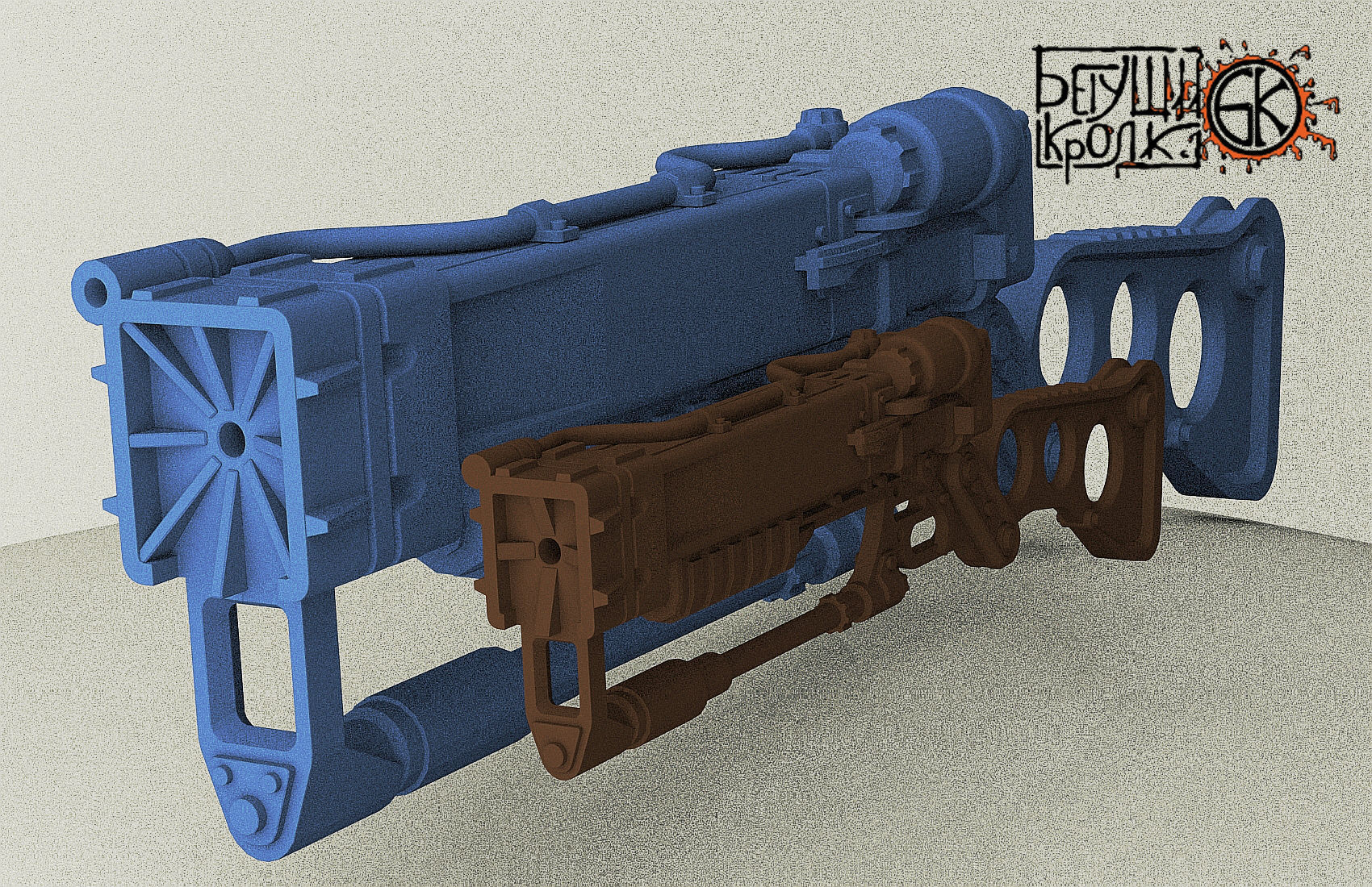 Part 3 Laser Rifle Fallout 4 Scale 1 and 2 3D model 3D printable | CGTrader