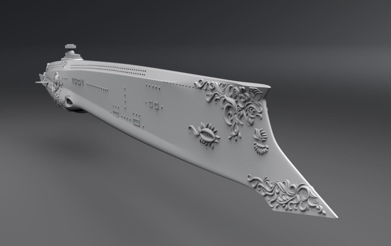 Nautilus Submarine Scale model 3D model 3D printable | CGTrader