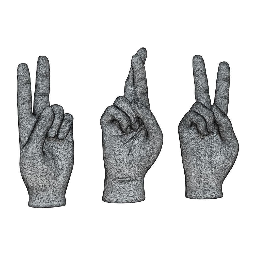 Sculpture Hands Sign 3 3D model | CGTrader